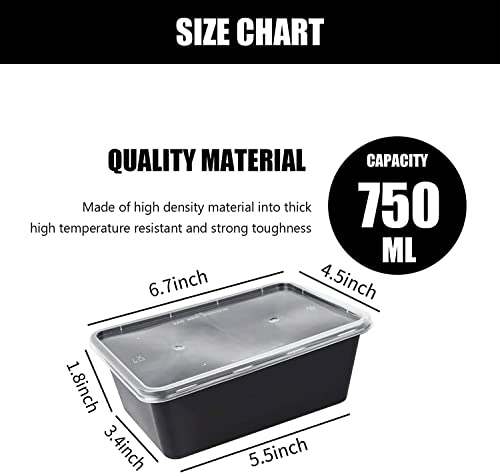 lamsexx 80 Pcs Small Meal Prep Containers,50Pcs (26 OZ/750ML) Small Food Storage Containers with Lids and 30Pcs Forks, Lunch Containers,Freezer/Dishwasher Safe