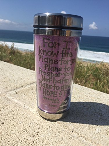 Shades of Color Travel Mug, For I Know The Plans, 7 x 7 inches (TM105)