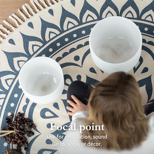 Meinl Sonic Energy Crystal Singing Bowl 9" A Note Brow Chakra, High-purity Quartz β for Meditation, ASMR, Sound Therapy, Yoga