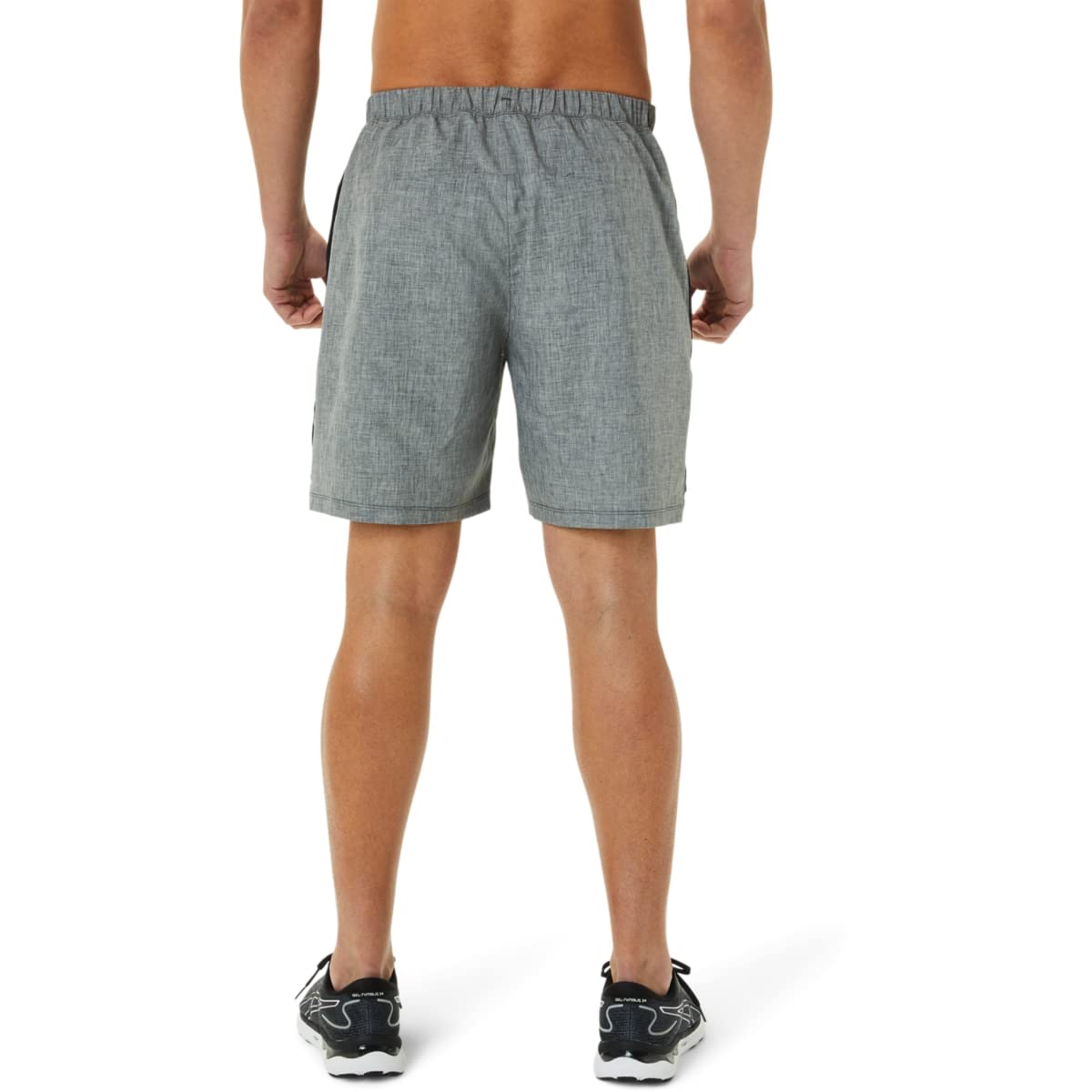 ASICS Men's Ready-Set 7IN Short Running Apparel, XL, Dark Grey Heather/Performance Black