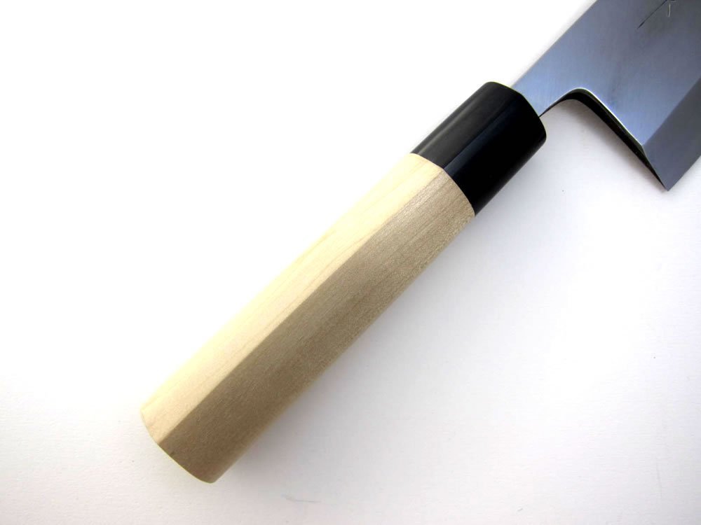 Houcho.com Sakai Ajimasa, Genuine Sakai-Manufactured, 7.6" (180mm) Kasumi White Steel Deba Knife