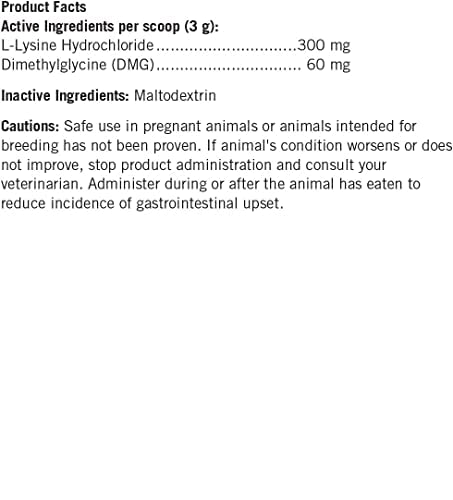 FELO LYSINE - L-Lysine Powder for Cats 300 mg (Thomas Pet Earlier), 12 oz