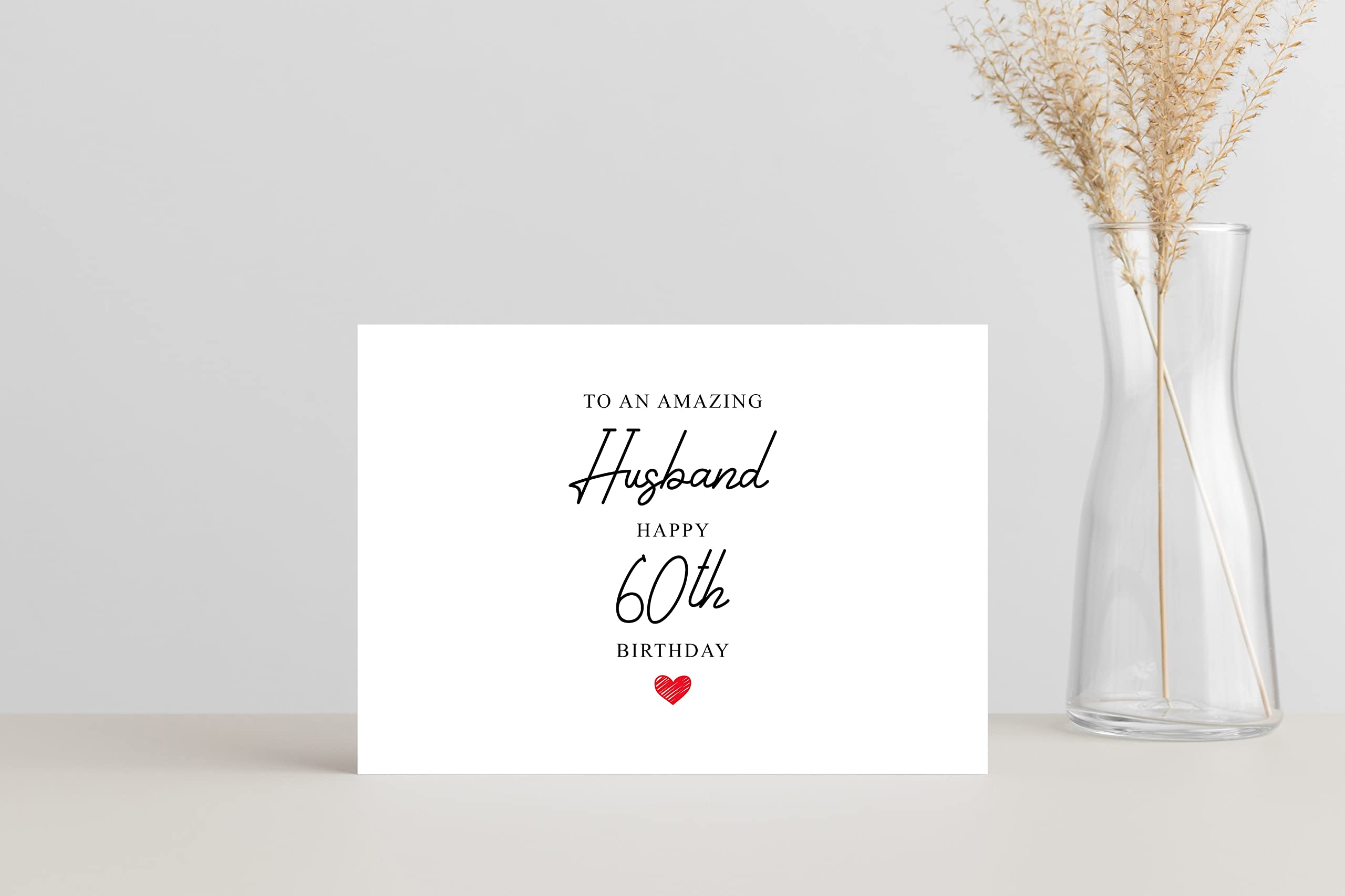 Emily gift To An Amazing Husband Happy 60Th Birthday - Husband Birthday Card 60 - Sixtieth Birthday Card - Husband 60Th