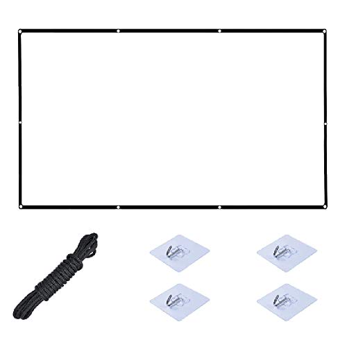 APAINI 100-inch Projector Screen16:9 Canvas Matt Projection Screen Portable Foldable Anti-Crease Indoor Outdoor Projector Movies Screen