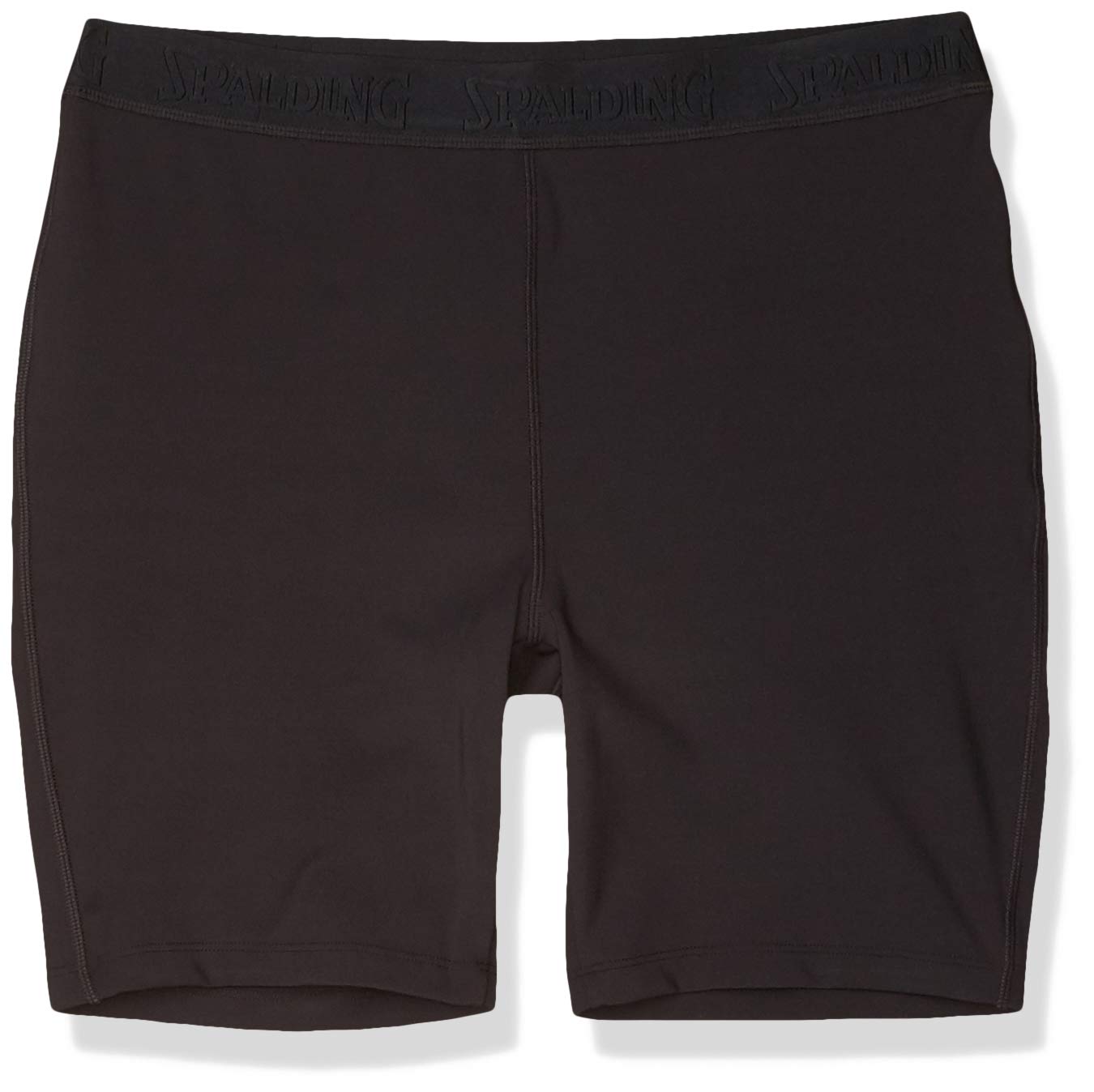 Spalding Women's Athletic Reflective Bike Short, Black, XL