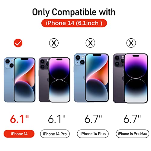 ivoler [3+3 Pack] Tempered Glass for iPhone 14 6.1 inch 2022 [3 Pack] with [3 Pack] Camera Lens Screen Protector with [Alignment Frame], Anti-Scratch Case Friendly Transparent HD Clear Film