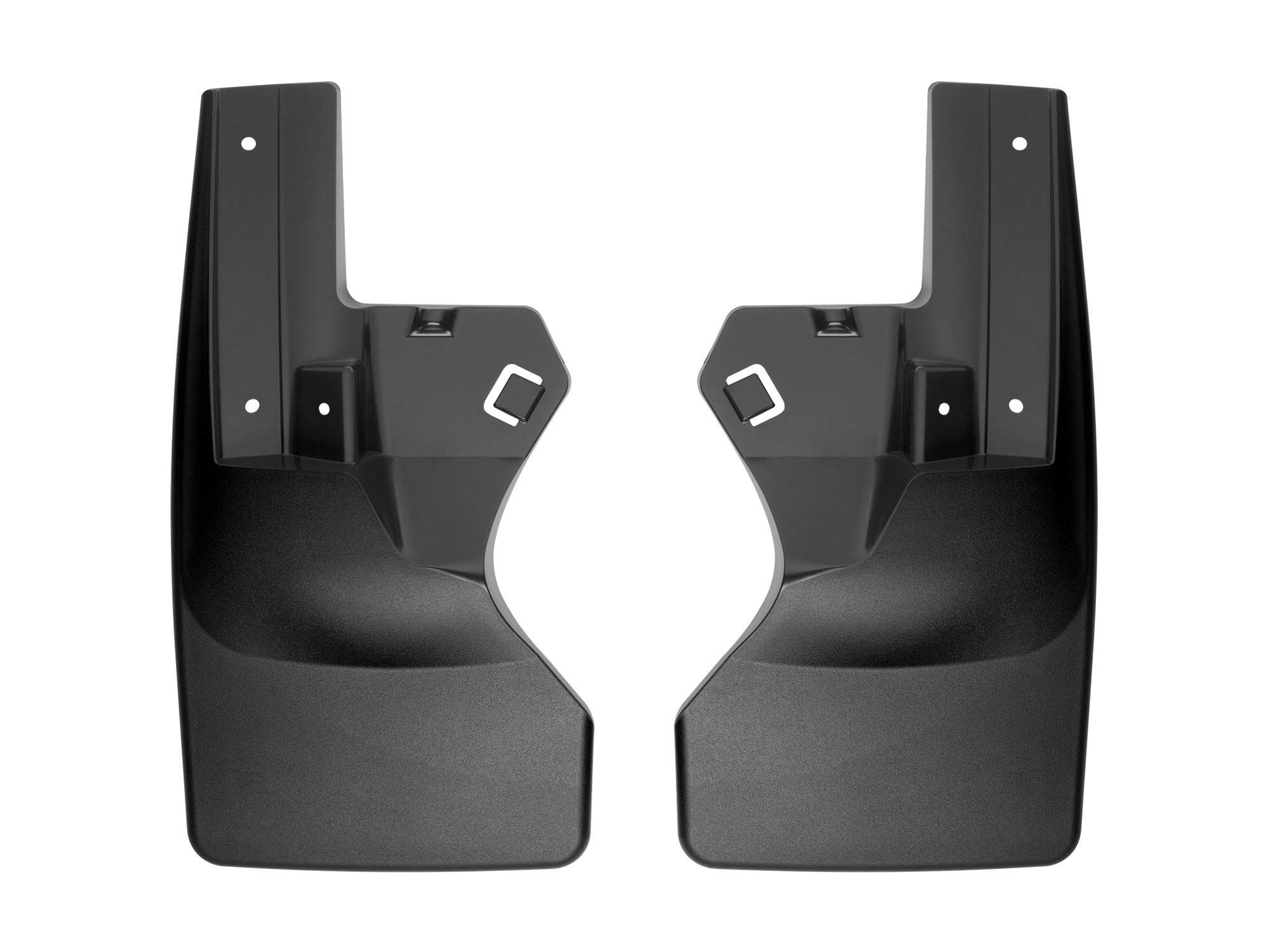 WeatherTech Custom No Drill Splash Guard MudFlaps for Jeep Gladiator - Rear Pair (120113), Black