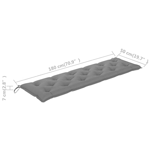 imasay Garden Bench Cushion Gray 70.9x19.7 x2.8 Fabric