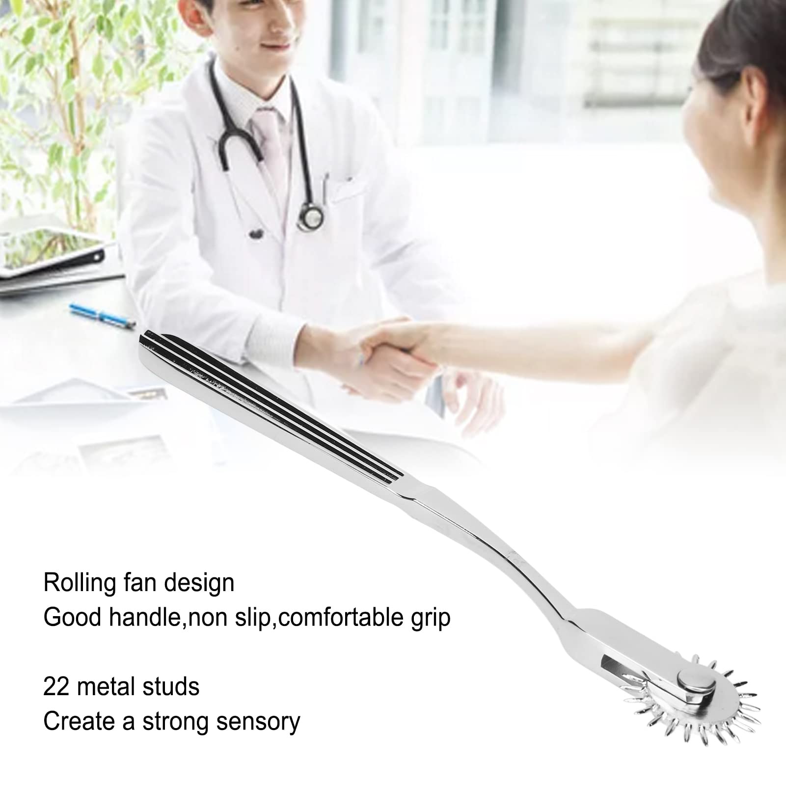 Wartenberg Neuro Pinwheel Zine Alloy 22 Metal Tips Diagnostic Pinwheel for Testing Neurological Nerve Sensitivity Wartenberg Diagnostic