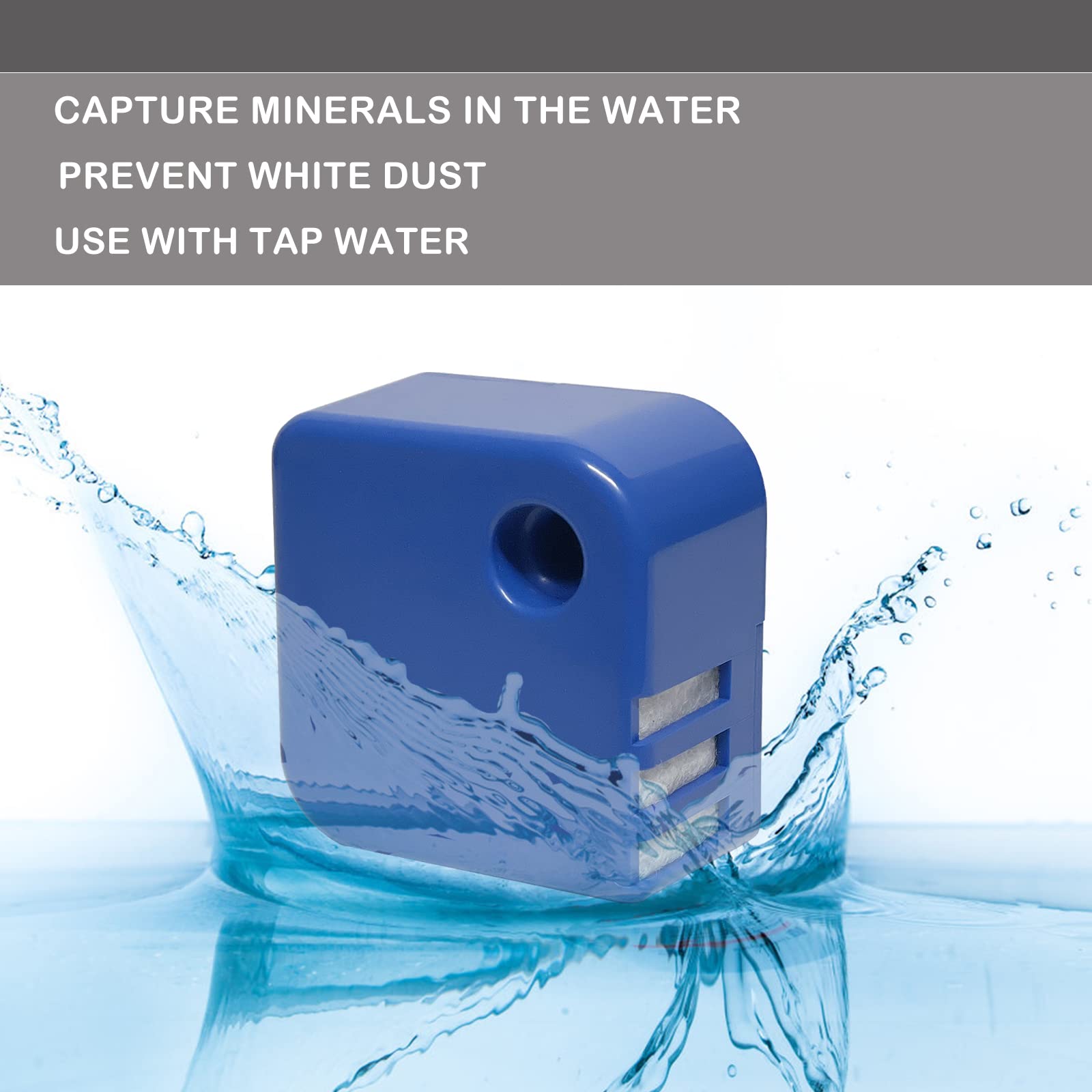 Macaberry PDC51V1 Demineralization Cartridge Compatible with Vick Humidifier Model V4600, V5100, VUL575, and Sunbeam696, Works to Collect White Dust, Pack of 3, Blue