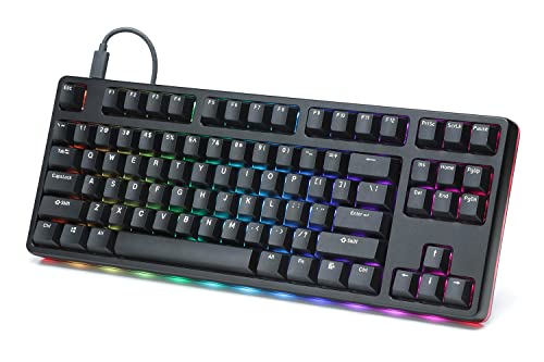 DROP Signature Series Mechanical Keyboard - Tenkeyless TKL (87 Key), Doubleshot Cherry Keycaps, Tactile Holy Panda Switches, Hot-Swap, Backlit RGB LED, USB-C, Aluminum Frame (Classic Midnight)