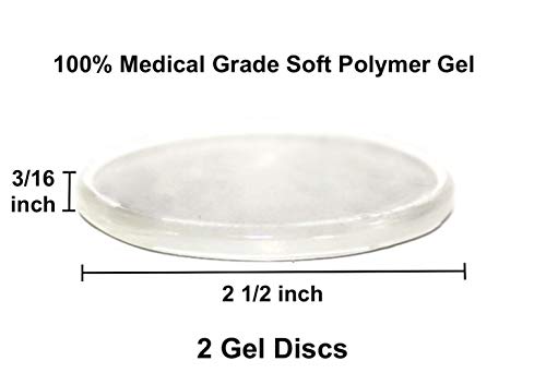 CRS Cross Ankle Gel Discs - 2 1/2 inch Ankle Gel Pads. Cushion and Protection for Ice Skating, Hockey, Roller skating, Inline, Hiking, Riding, and Ski Boots.