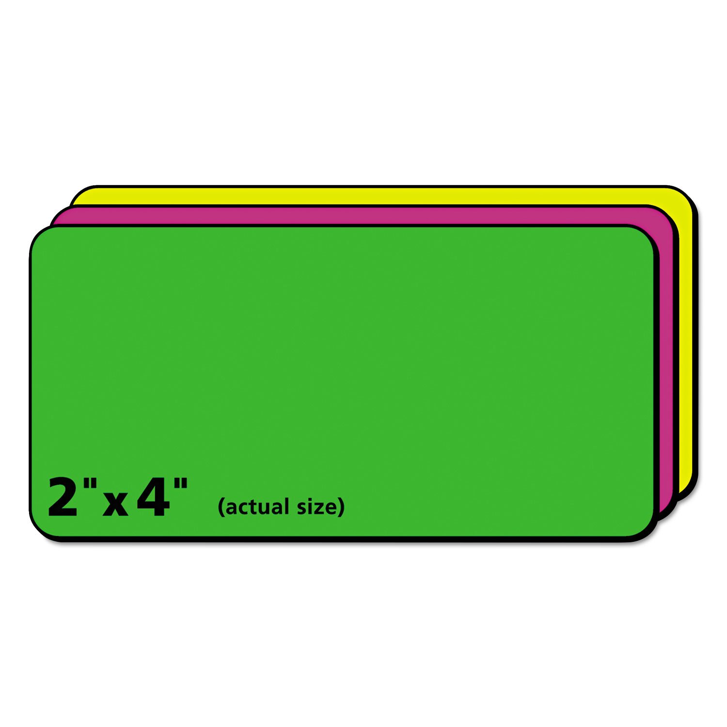Avery 5978 Neon Laser Labels, Rectangle, 2-Inch x4-Inch , 150/PK, Assorted