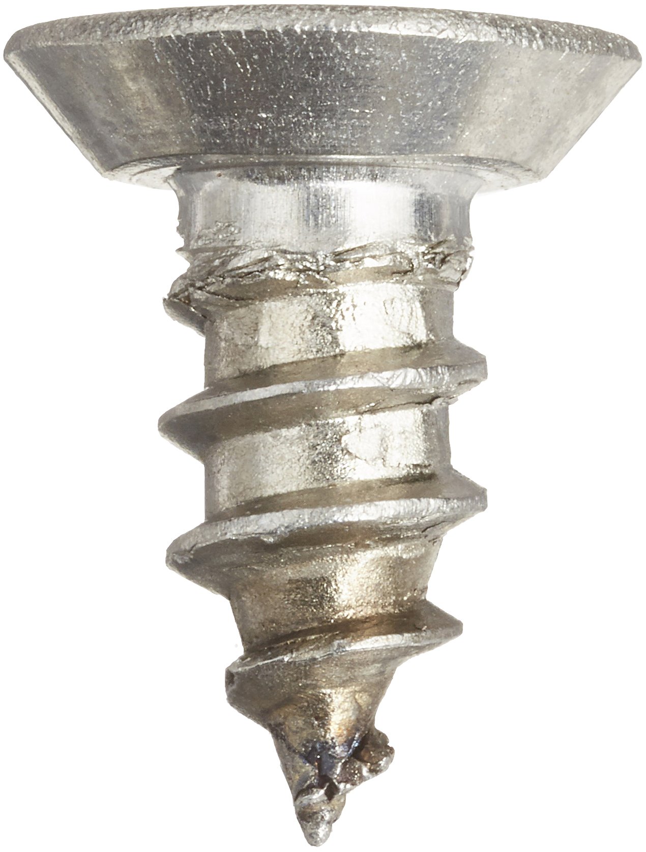 Small Parts 0404ABPU188 18-8 Stainless Steel Sheet Metal Screw, Plain Finish, Undercut 82 degrees Flat Head, Phillips Drive, Type AB, #4-24 Thread Size, 1/4" Length (Pack of 100)