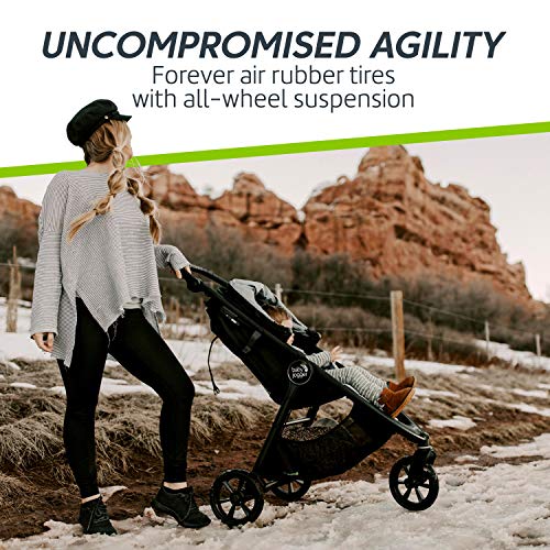 Baby Jogger City Mini GT2 Stroller, Jet with Baby Jogger City Go Air Infant Car Seat, Granite