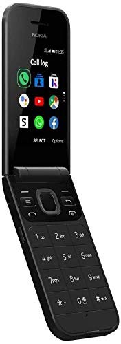 Nokia 2720 Flip 4G 2.8" Dual-core 2 MP Snapdragon 205 Phone, GSM Unlocked Chinese Model, No Warranty (Black)