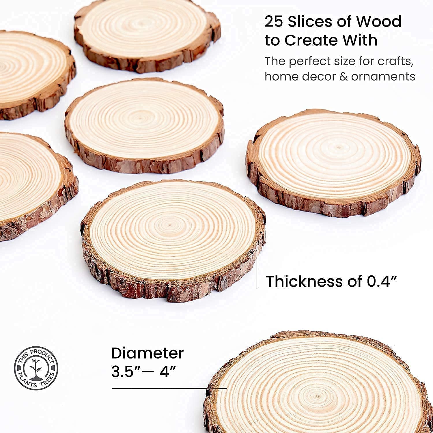 Arteza Wood Slices Bundle, Painting Art Supplies for Artist, Hobby Painters & Beginners