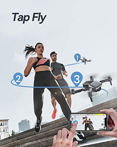 Holy Stone Drone for Adults with 1080P HD Camera, HS430 RC Aircraft Quadcopter with WiFi FPV Live Video for Beginners, Circle Fly, Throw to Go, Toys for Adults or Beginners, 2 Batteries 26 Mins, Easy to Fly, Black