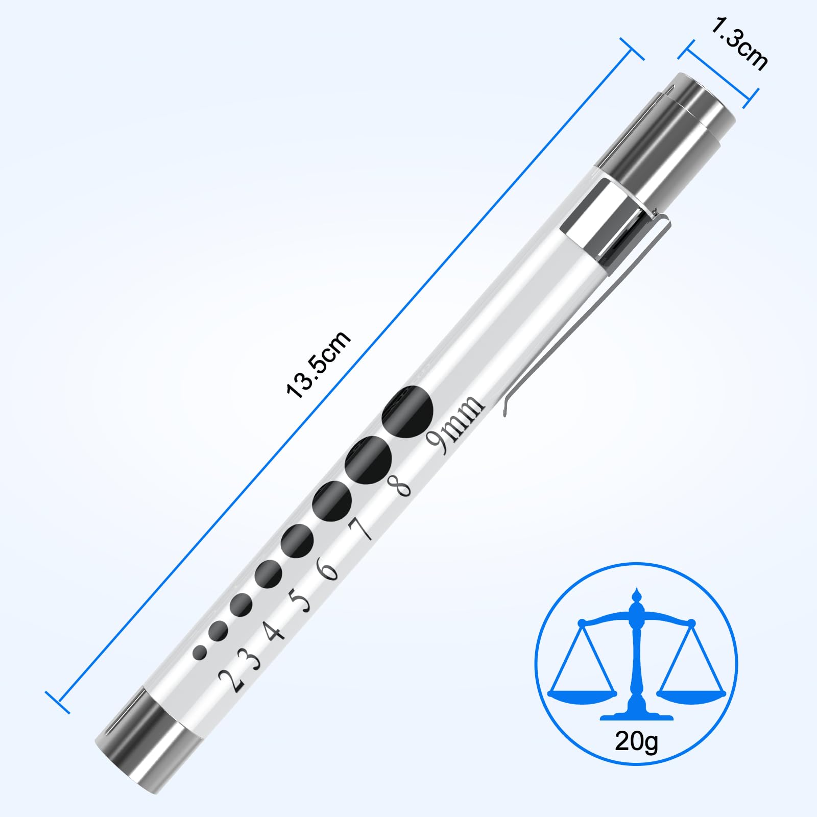 CAVN Pen Lights for Nurses, 3-Pack Reusable Medical Penlights with Pupil Gauge for Nursing Doctor Students White Light, Nurse Gifts, Black/White/Rose Gold