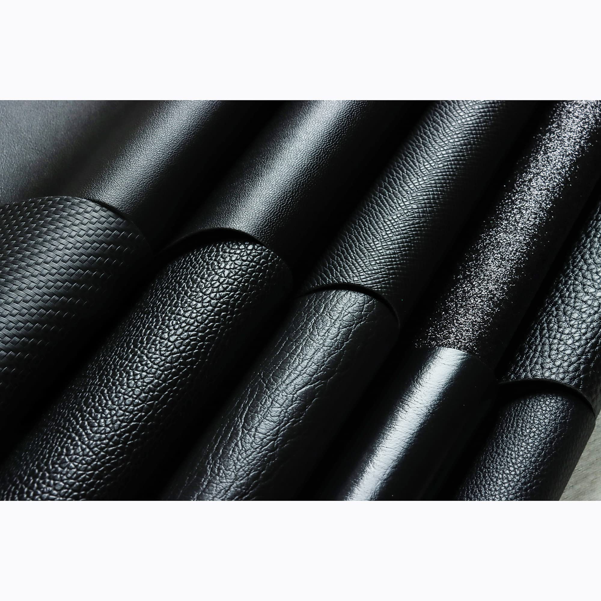 Caxilee Faux Leather Sheets 10PCS 8.3" x 12" (21cm x 30cm) A4 Size Synthetic Leather Fabric for Earrings Shoes Bags Bow DIY Jewelry Decoration Craft Projects (10PCS Black)