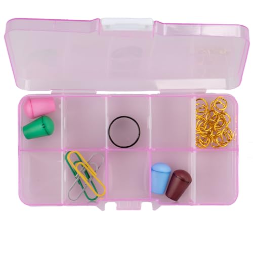 Craft County Plastic Bead Organizer β Clear β Customizable Compartments β Perfect for Organizing Small Items