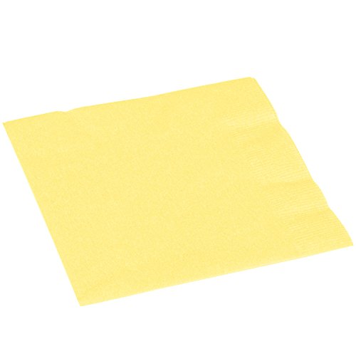 Amscan Light Yellow 3-Ply Party Napkins, 6 1/2" x 6 1/2"-Pack of 20