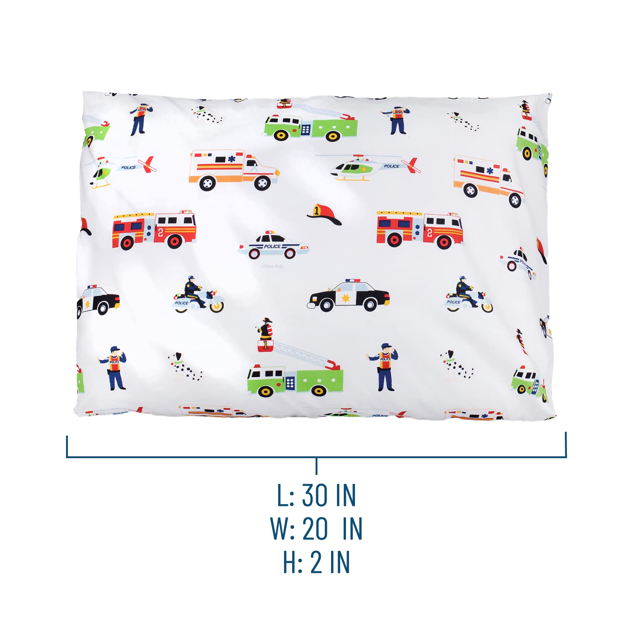 Wildkin Kids Microfiber Pillow Case for Boys and Girls, Soft Breathable Microfiber Fabric, Measures 20 x 30 Inches, Fits a Standard Size Pillow (Heroes)