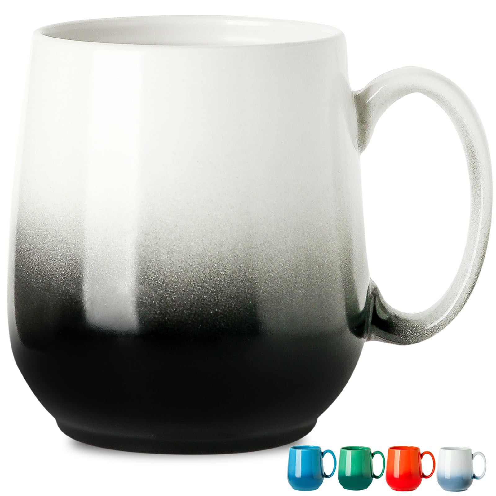 Hasense Large Coffee Mug, 20 OZ Ceramic Coffee Cup with Comfortable Handle for Men and Women, Modern Tea Cups for Coffee, Latte, Cocoa, Cappuccino, Microwave Safe, Grey Brown