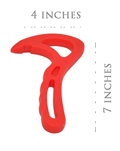 Safe Ring Pull Can Opener Protects Nails Arthritis Hands | Red - by Home-X