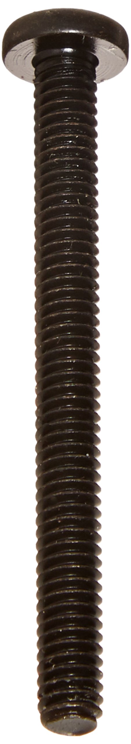 Small Parts Steel Pan Head Machine Screw, Black Oxide Finish, Meets ASME B18.6.3, #2 Phillips Drive, #8-32 Thread Size, 3" Length, Fully Threaded, Import (Pack of 50)