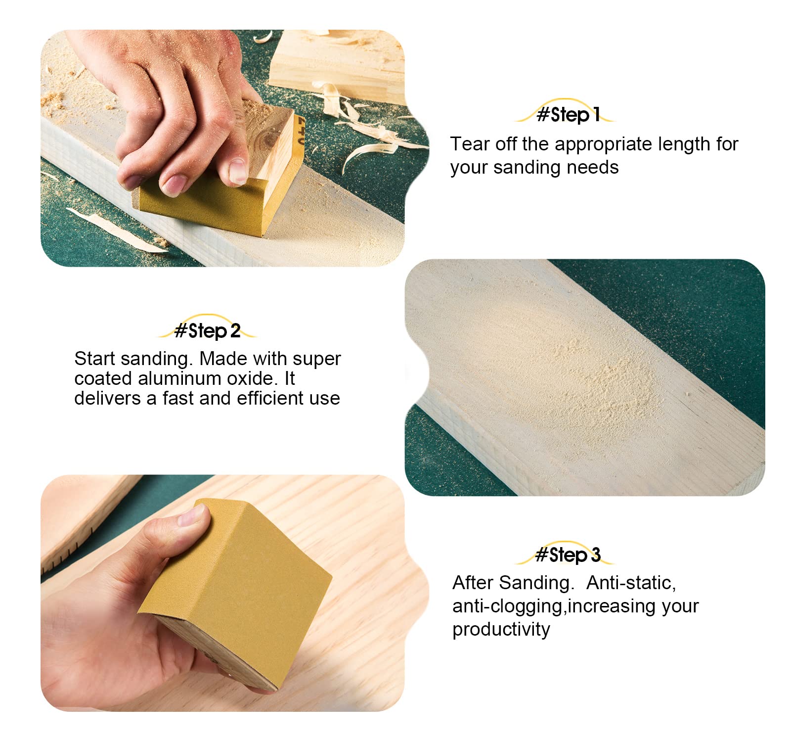 S SATC 320 Grit PSA Longboard Sandpaper 20 Yard Long Continuous Roll, 2-3/4" Wide Self Adhesive Stickyback Sanding Sheets for Automotive, Hand Sanding Blocks,Woodworking, Metal, Plastic