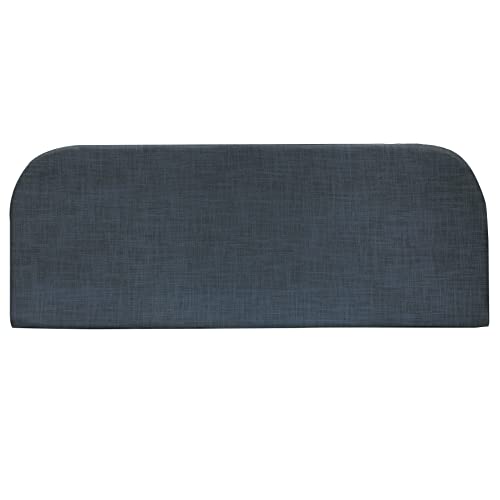 Outdoor Decor Urban Chic Solid Textured Print Bench Seat Cushion 48 x 18 in Navy