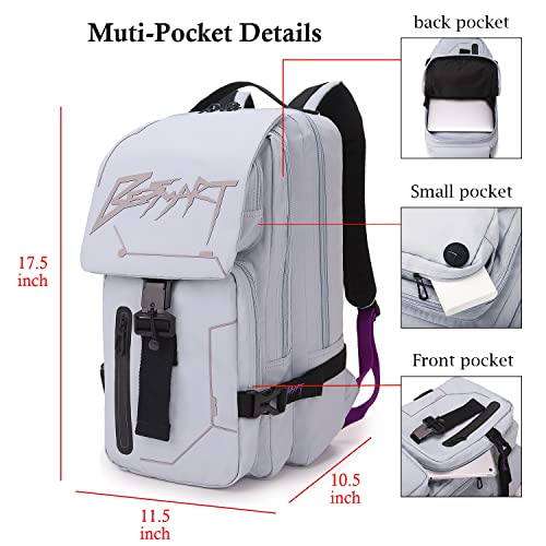 BE SMART Hiking Outdoor Travel Backpack with Design, Water-Resistant Laptop Daypack Book Bag with Multi-Layer for Men & Woman (Antarctic Blue)