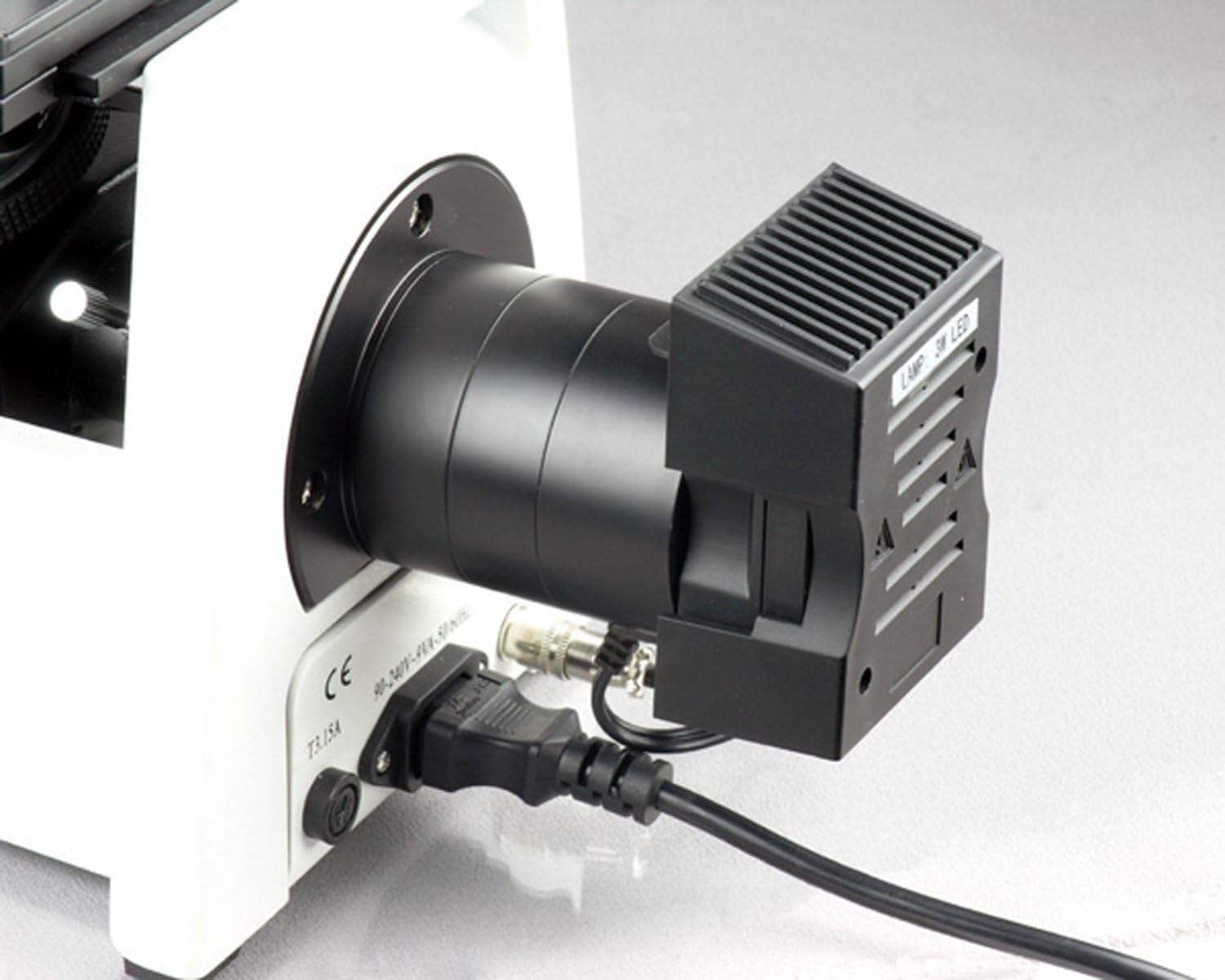 AmScope ME1200TB Inverted Trinocular Metallurgical Microscope, 50X-1000X Magnification, PL10x and PL20x Eyepieces, Polarizing Condenser, Brightfield and Polarizing LED Illumination with Rheostat, Large Double-Layer Mechanical Stage, 90-240V