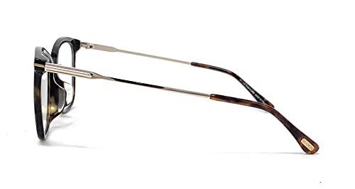 Eyeglasses Tom Ford FT 5510 052 Shiny Classic Dark Havana Front, Rose Gold Templ