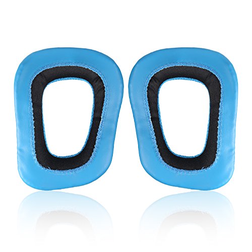 JARMOR Replacement Memory Foam Ear Cushion Pads Cover for Logitech G35 G930 G430 F450 Headphone ONLY (Blue)