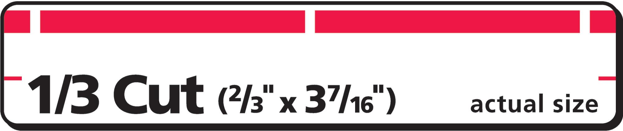 Avery TrueBlock File Folder Labels, 2/3" x 3-7/16", 1,500 Printable Labels, White/Red, Permanent (5066)
