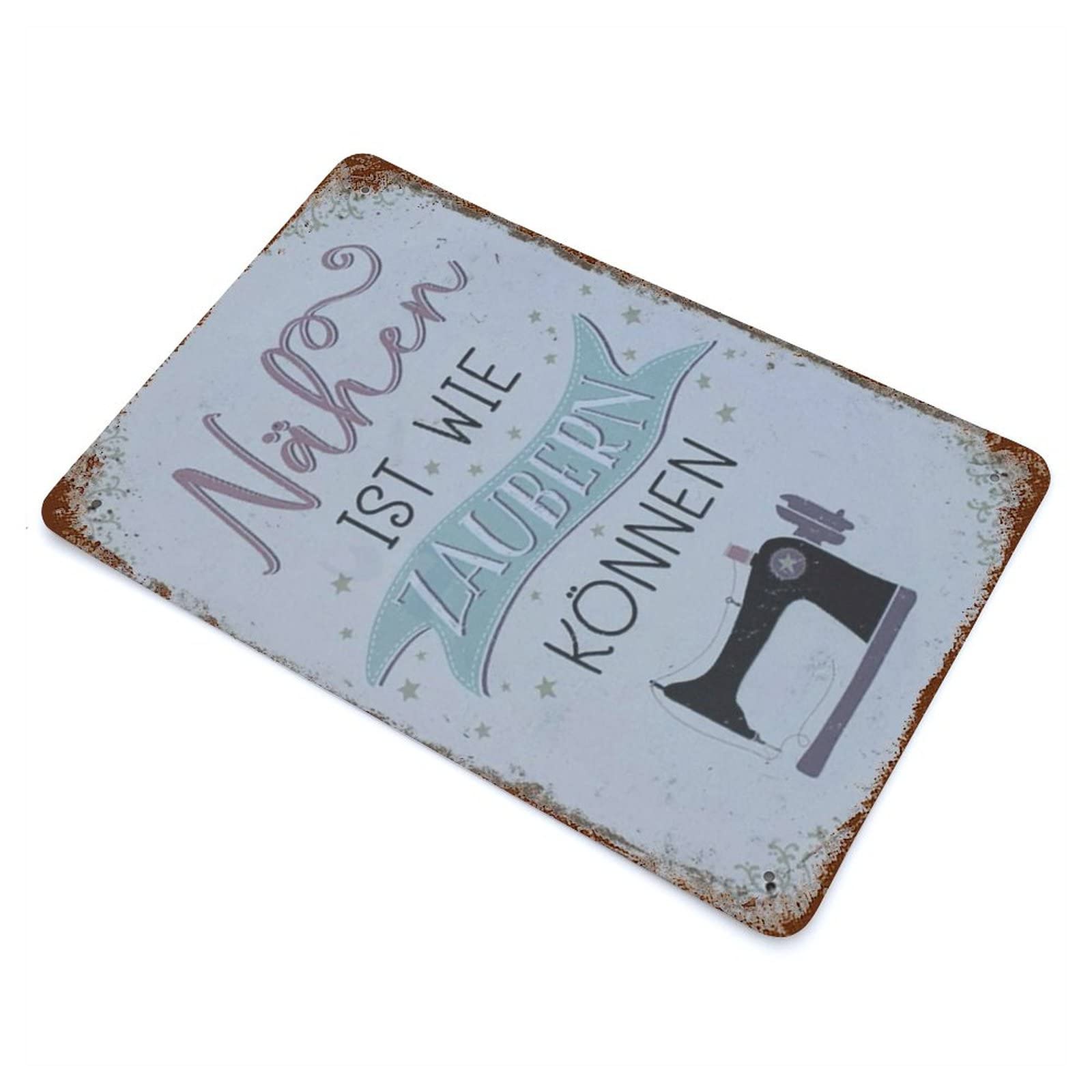 Funny Tin Sign Sewing Is Like Magic Can Be Funny Poster Art Wall Decoration for Women's Cave Home Living Room 8 Inch X 12 Inch