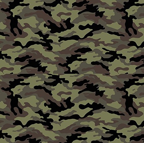Camouflage Cotton Fabric by The Yard, Continuous Lengths