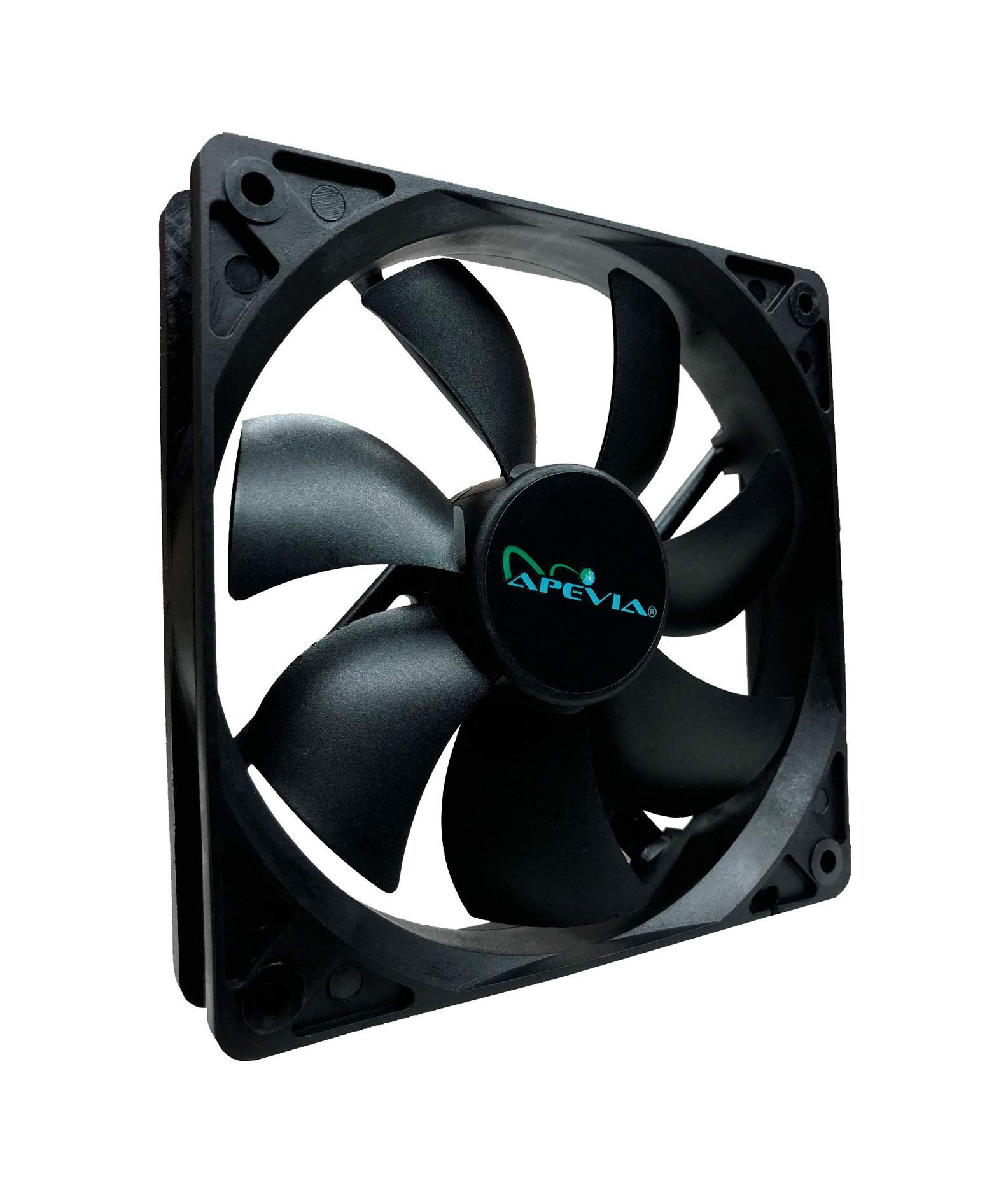 Apevia CF1012S-BK 120mm 4pin Molex & 3pin Motherboard Black Silent Case Fan (10-pk)