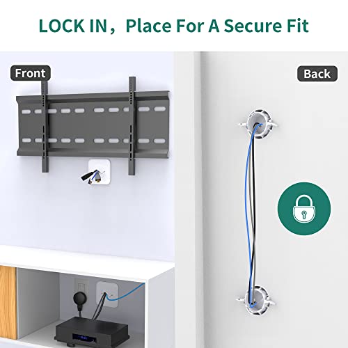 HomeMount TV Cord Hider Kit- Wire Hider Kit for Wall Mount TV, Cable Management Kit Hides TV Wires Behind The Wall(White)
