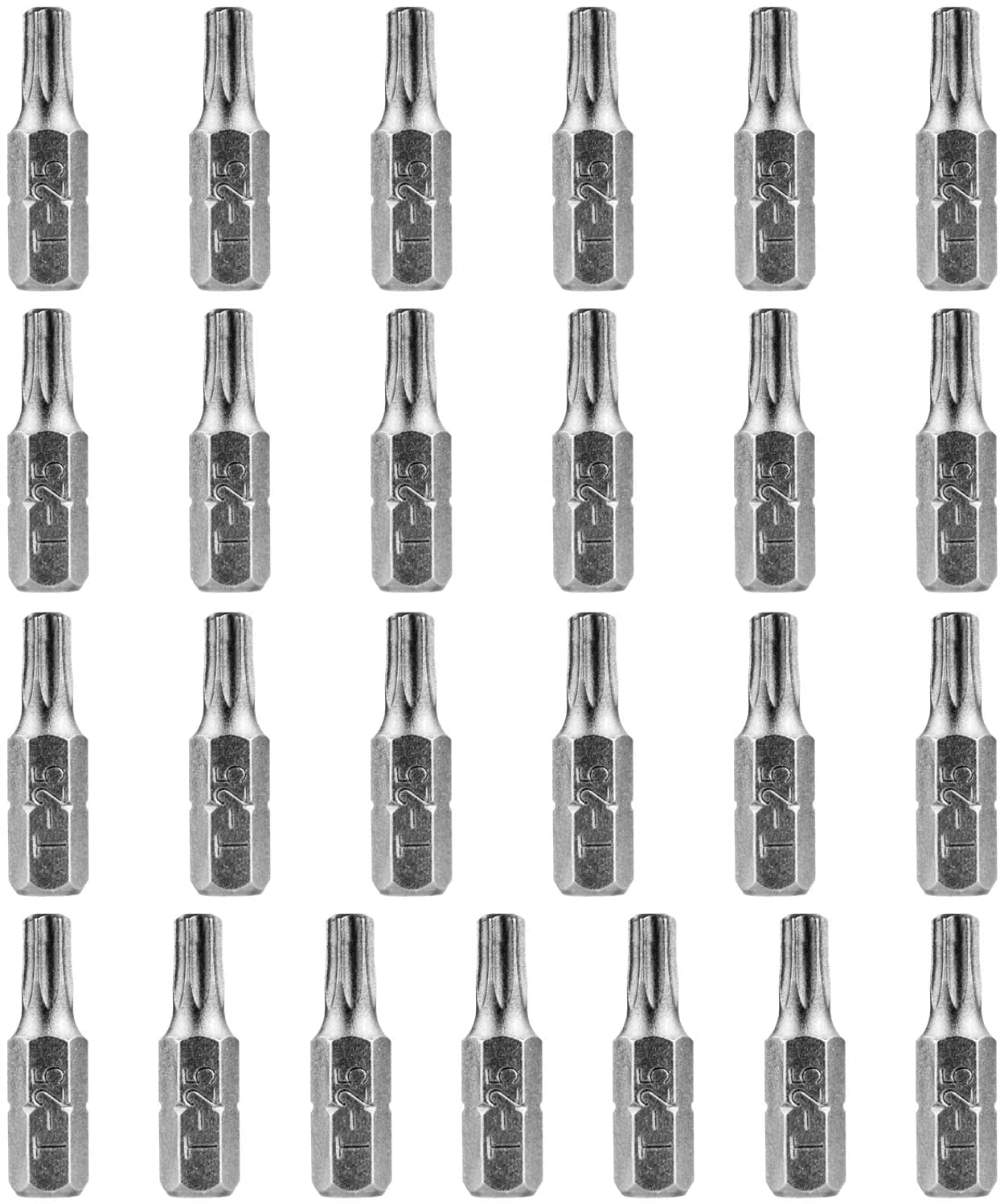 HPHOPE T25 Screwdriver Bit Set, Torx Bits T25, 1/4" Hexagon Bit, Length: 1", 25Pcs