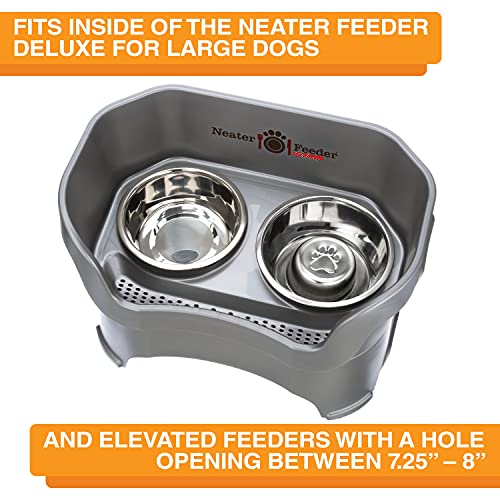 Neater Pet Brands Stainless Steel Slow Feed Bowl (3 Cup) - Fits in Large Neater Feeders and Most 2 Quart Feeders