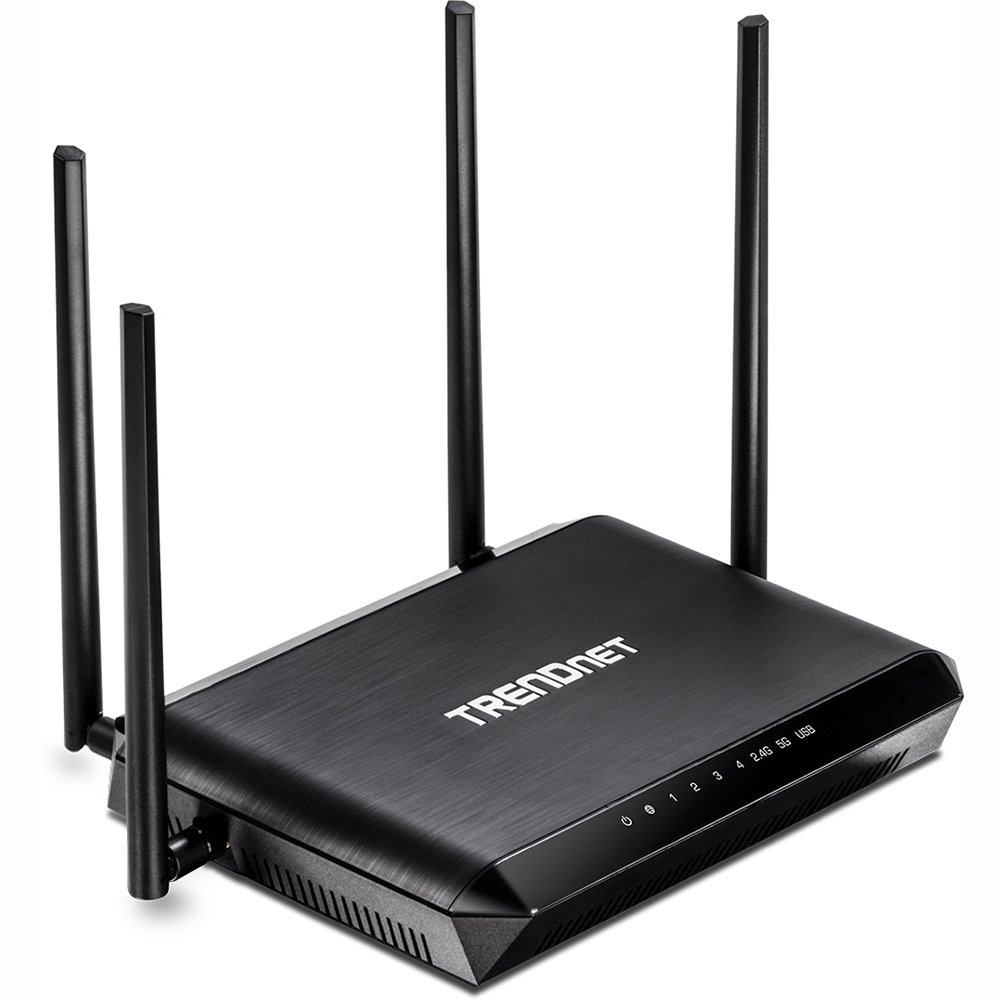 TRENDnet AC2600 MU-MIMO Wireless Gigabit Router, Increase WiFi Performance, WiFi Guest Network, Gaming-Internet-Home Router, Beamforming, 4K streaming, Quad Stream, Dual Band Router, Black, TEW-827DRU