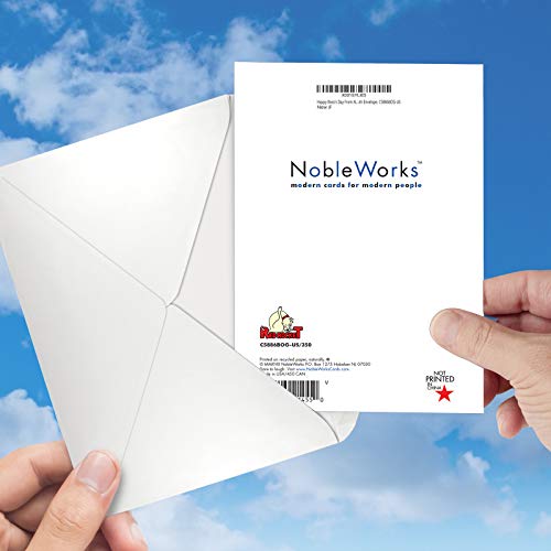 NobleWorks - Boss's Day Greeting Card with Envelope - Boss Appreciation, Gratitude Notecard for Manager, Work - Happy Boss's Day From All C5886BOG-US