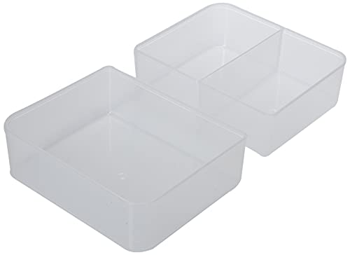 LocknLock Easy Essentials On The Go Meal Prep Lunch Box, Airtight Containers with Lid, BPA Free, Rectangle (3 Section) -27 oz, Clear