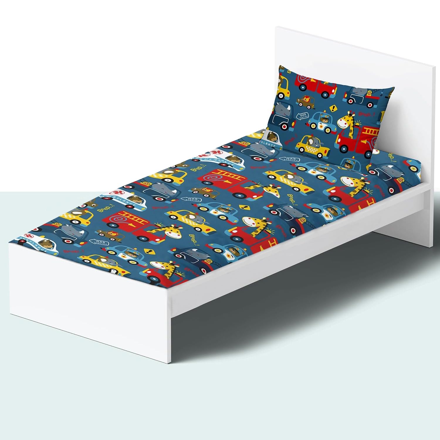 Nikki Peter 100% Cotton Kids Bedsheet Sets for Boys and Girls, Marine Life Dolphin Turtle Whale Crabs Jelly Fish Twin Sheets, Aquatic Twin Bedding, Easy Care Super Soft 2PC Set - OEKOTEX Certified