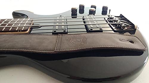 Anthology Gear "The Reticent Full Grain Leather Guitar Strap For Electric, Acoustic, and Bass Guitars (2", Whiskey Brown)