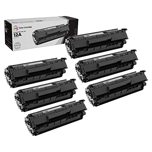 LD Products Compatible Replacements for HP 12A Black Toner Cartridge 6-Pack for Use in Laserjet: 1010, 1012, 1018, 1020, 1022, 1022n, 1022nw, 3015, 3020, 3030, 3050, 3052, 3055, M1319, M1319f