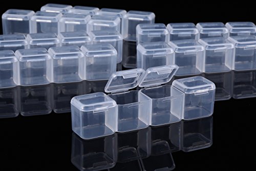 I-MART 2 Pcs 28 Grids Diamond Embroidery Box, Adjustable Diamond Painting Accessories Nail Accessory Storage Boxes for DIY Art Craft